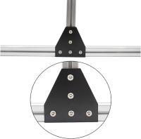 China Black Anodized 90 Degree Corner Bracket Plate for 20 x 20mm Aluminum Extrusion Profile for sale