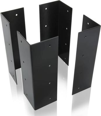 China Raised Garden Bed Corner Brackets 17.25 inch Set of 4 Matte Black Finish Rustproof Steel for sale