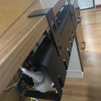 China Under Desk No Drill Metal Wire Management Box Desk Cord Organizers Wire Management Box for sale
