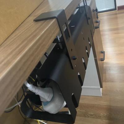 China Under Desk No Drill Metal Wire Management Box Desk Cord Organizers Wire Management Box for sale