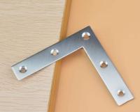 China White Finish Stainless Steel Flat Corner Bracket for Repair Joist Plate Connector for sale