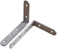 China White Finish Stainless Steel Flat Corner Bracket for Repair Joist Plate Connector for sale