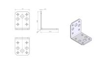 China Structure Galvanized L Corner Bracket for Wood Connector Angle Joist Hanger Parts for sale