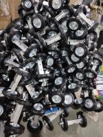 China Customized Heavy Duty Steel Rolling Gate Rubber Wheel Carrier for Driveway Chain Link Fence Metal Tube Gates for sale