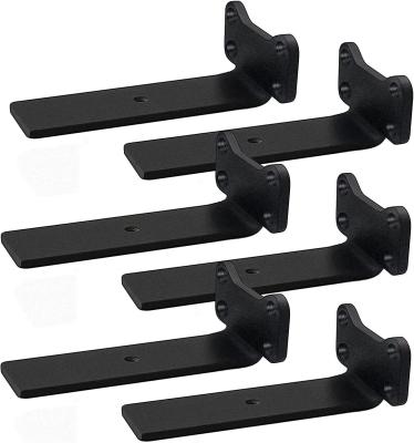 China Industrial L Shelf Bracket Heavy Duty 1/5 Inch Thick in Black with Custom Polishing for sale