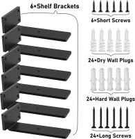 China Industrial L Shelf Bracket Heavy Duty 1/5 Inch Thick in Black with Custom Polishing for sale