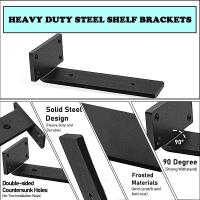 China Industrial L Shelf Bracket Heavy Duty 1/5 Inch Thick in Black with Custom Polishing for sale