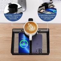 China Non-folding Rack Rotary Desk Storage Organizer with Cup Holder ISO9001 Rohs CE Drawer for sale