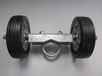 China 6inches Metal Wheel Carrier for Rolling Sliding Gate on Highway Fence Chain Link Fence for sale