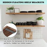 China Industrial Black Metal L Brackets 1/5 Inch Thick Floating Shelf Support for Cabinets for sale