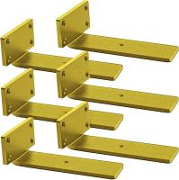China Industrial Black Metal L Brackets 1/5 Inch Thick Floating Shelf Support for Cabinets for sale