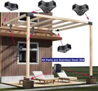 China DIY Kit Lumber Pergola Brackets Patio Support Post Bracket with ISO9001 Rohs CE 16949 for sale