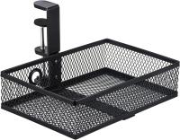 China Clamp-on Mesh Desk Extender Organizer for Under Desk Swivel Basket Storage Solution for sale