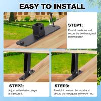 China Nonstandard Pergola Roof Riser Beam Brackets Kit for Adjustable Saddle Roof Brackets for sale