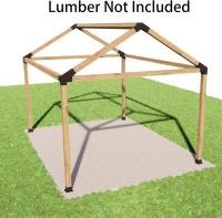 China Slanted Roof Pergola DIY Bracket Kit for Iron Wood Beams and Durable Steel Support for sale