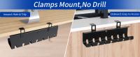 China Simple and Effective No Drill Cable Management Tray for Under Desk Single Tier Solution for sale