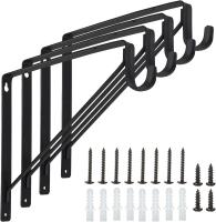 China Closet Shelf Brackets Bulk Heavy Duty Black Powder Coating Triangle Bracket Structure for sale