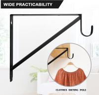 China Closet Shelf Brackets Bulk Heavy Duty Black Powder Coating Triangle Bracket Structure for sale