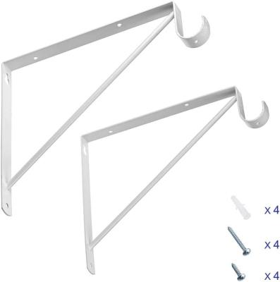 China Standard Heavy Duty White Closet Shelf Rod Brackets for 10*11inch Rods and More for sale