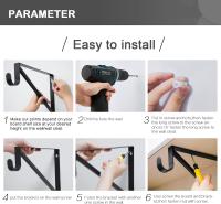 China Standard Heavy Duty White Closet Shelf Rod Brackets for 10*11inch Rods and More for sale