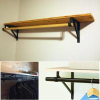 China Standard Heavy Duty White Closet Shelf Rod Brackets for 10*11inch Rods and More for sale