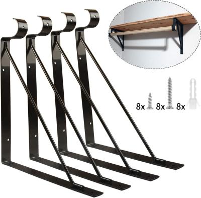 China Tubing Wall Mounted Round Closet Rod Bracket with Stamping Punching Bending Process for sale
