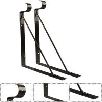 China Tubing Wall Mounted Round Closet Rod Bracket with Stamping Punching Bending Process for sale