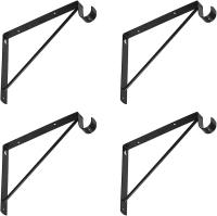 China Wardrobe Heavy Duty Multifunction Closet Shelf Rod Bracket Clothes Hanger Pole Support Bracket Clothing Organizer Metal Single Cast Iron for sale