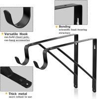 China Wardrobe Heavy Duty Multifunction Closet Shelf Rod Bracket Clothes Hanger Pole Support Bracket Clothing Organizer Metal Single Cast Iron for sale