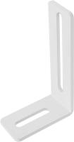 China 4 Inches White Adjustable L-Shape Corner Brace with Slot, Heavy duty L-shaped bracket with slots for fixation and installation for sale