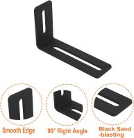 China 4 Inches White Adjustable L-Shape Corner Brace with Slot, Heavy duty L-shaped bracket with slots for fixation and installation for sale