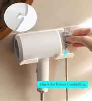 China Upgrade Stainless Blow Dryer Holder Fabric Type Hair Dryer Hook Wall Mounted Organizer for sale
