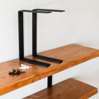 China Powder Coated Steel Heavy Duty DIY Shelf Bracket for Farmhouse Style Floating Wall Shelves for sale
