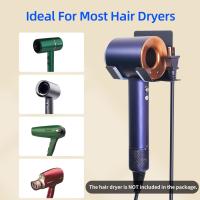 China 1mm Thickness Hair Dryer Holder Wall Mount Carbon Steel Material Fits Most Hair Types for sale