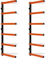 China Indoor Outdoor Wall Mount Lumber Organizer and Wood Organizer with 3-Level Metal Rack for sale