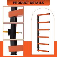 China Indoor Outdoor Wall Mount Lumber Organizer and Wood Organizer with 3-Level Metal Rack for sale