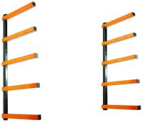 China Indoor Outdoor Wall Mount Lumber Organizer and Wood Organizer with 3-Level Metal Rack for sale