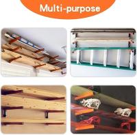 China Indoor Outdoor Wall Mount Lumber Organizer and Wood Organizer with 3-Level Metal Rack for sale