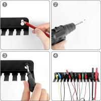 China Cable Management with Bolt Inserting Type Cable Hooks 11 Cable Slots Iron Cable Racks for sale