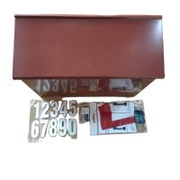 China Wall Mounted Apartment Mailbox Rainproof Galvanized Steel and Red Flag Combination for sale