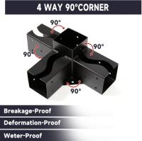 China 4-Way DIY Pergola Bracket Kit Wood Beams DIY Pergola Way Corne Brackets with Post Bases for sale