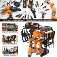 China Black Mesh Frame Power Tool Organizer for Handheld Power Tools Customized Logo Acceptable for sale