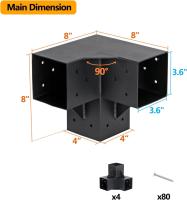 China Pergola Kit Elevated Wood Stand Kit Woodwork for 4