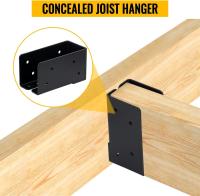 China Swing Function Concealed Joist Hangers for Face Mounting of Wood Rail and Steel Plate for sale