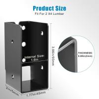 China Steel Powder Coated Concealed Joist Hanger for Outdoor Deck Wood Railing and Fence for sale