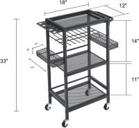 China Garage Tool Shelf Drill Holders Power Tool Organizer with Wheels and 8 Drill Holders for sale