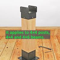 China Wood Terrace Beams Support Bracket for Deck Railing Handrail Post Base on Outdoor Deck for sale