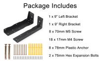 China Customized Logo Print Heavy Duty Folding Shelf Bracket for TV Cabinet Easy to Install for sale