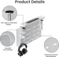 China Desk Side Storage 1mm Thickness Under Steel Hanging Organizer for Office Organization for sale