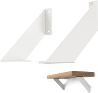 China Fixed Support Heavy Duty 90 Degree Angle Design Wall Mounted White Metal Shelf Bracket for sale